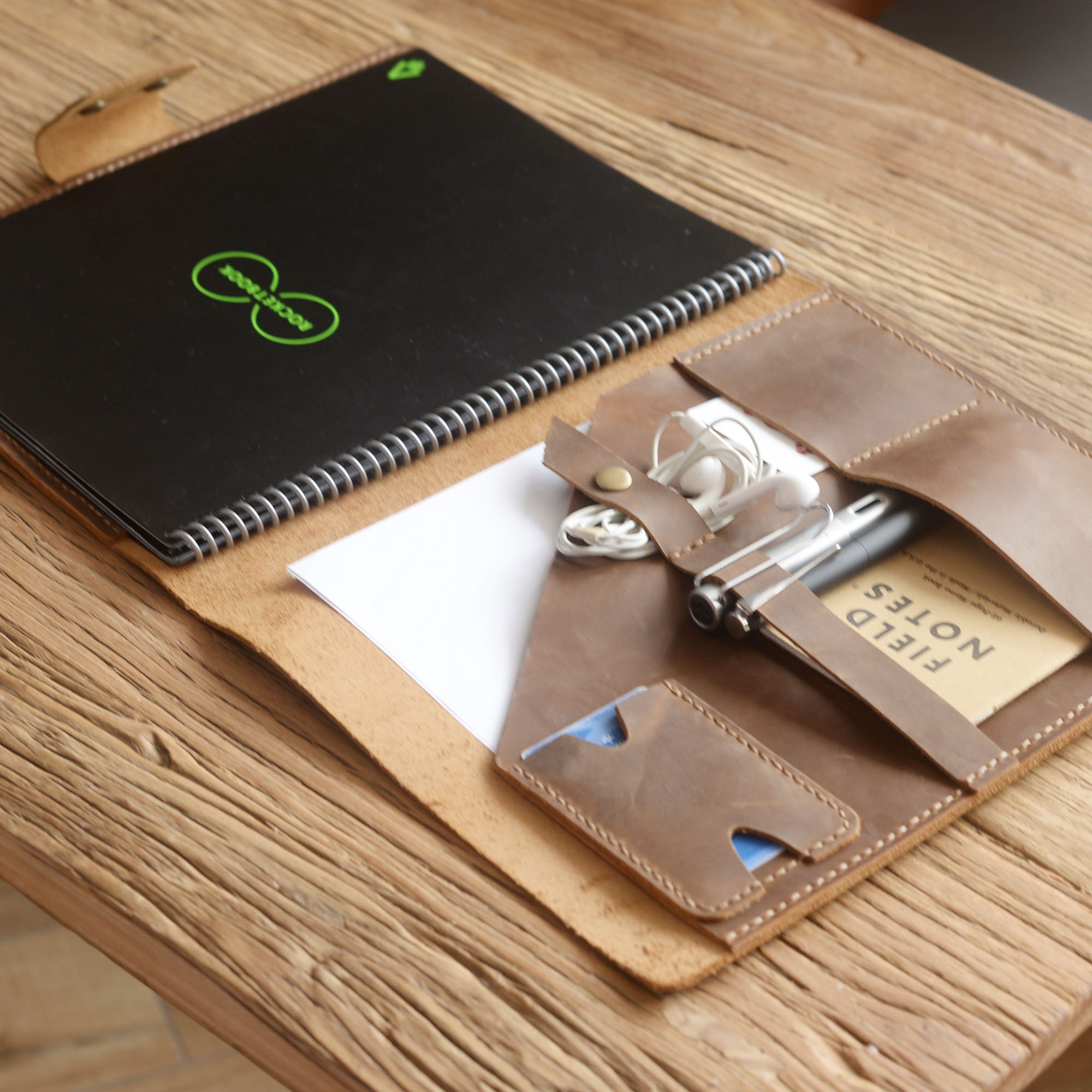 Personalized Leather Cover for Rocketbook Everlast Notebook, Fit for ...