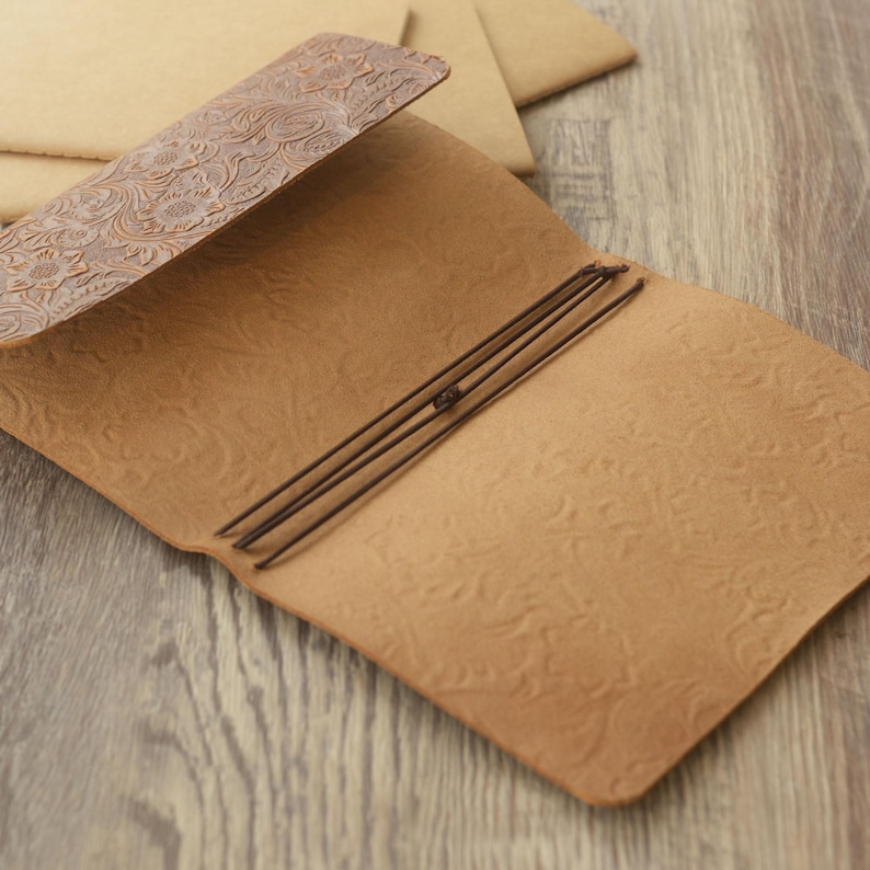Trifold Leather Journal for Pocket, A6, B6, A5, B5 or A4 Inserts ...