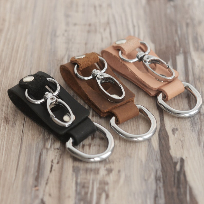 Personalized Leather Strap Keychain Holder Belt Loop Heavy | Etsy