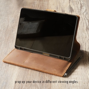 Personalized Leather Folio Case for Samsung Galaxy Tab S11, S10 Plus ...
