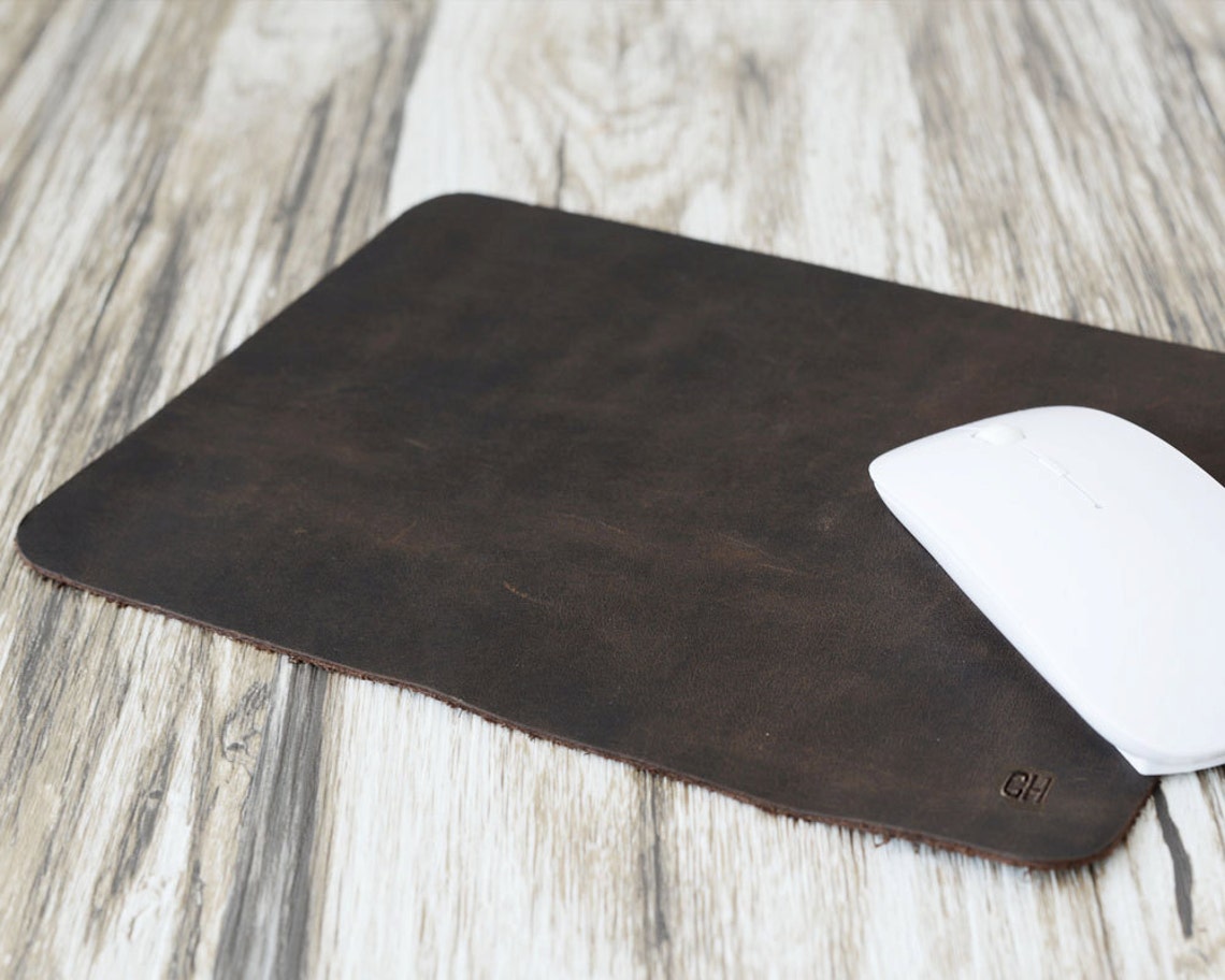 Leather Mouse Pad Mouse Pad Leather Mousepad Monogram | Etsy
