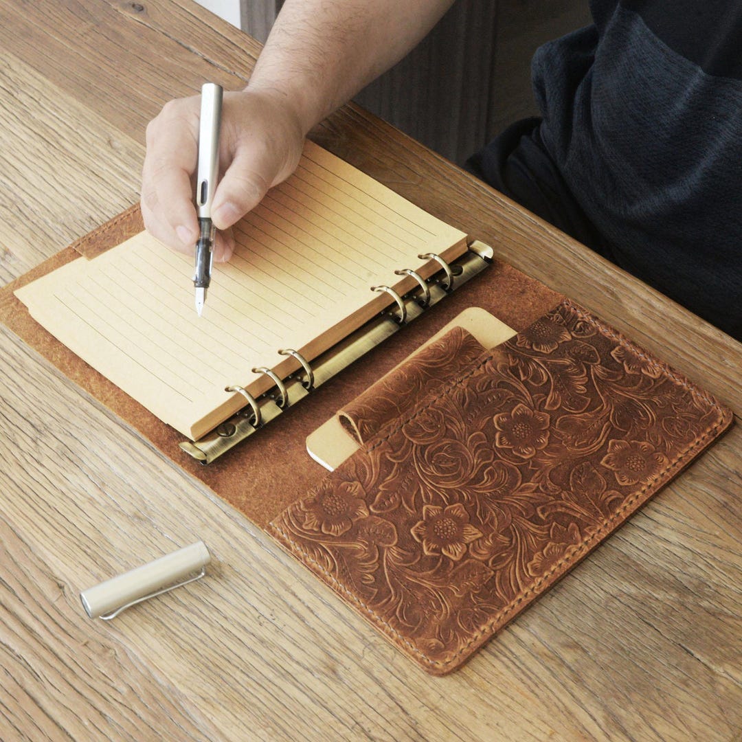 Embossed A5 / A6 Planner, Customizable Binder Cover, Diary 6-ring ...