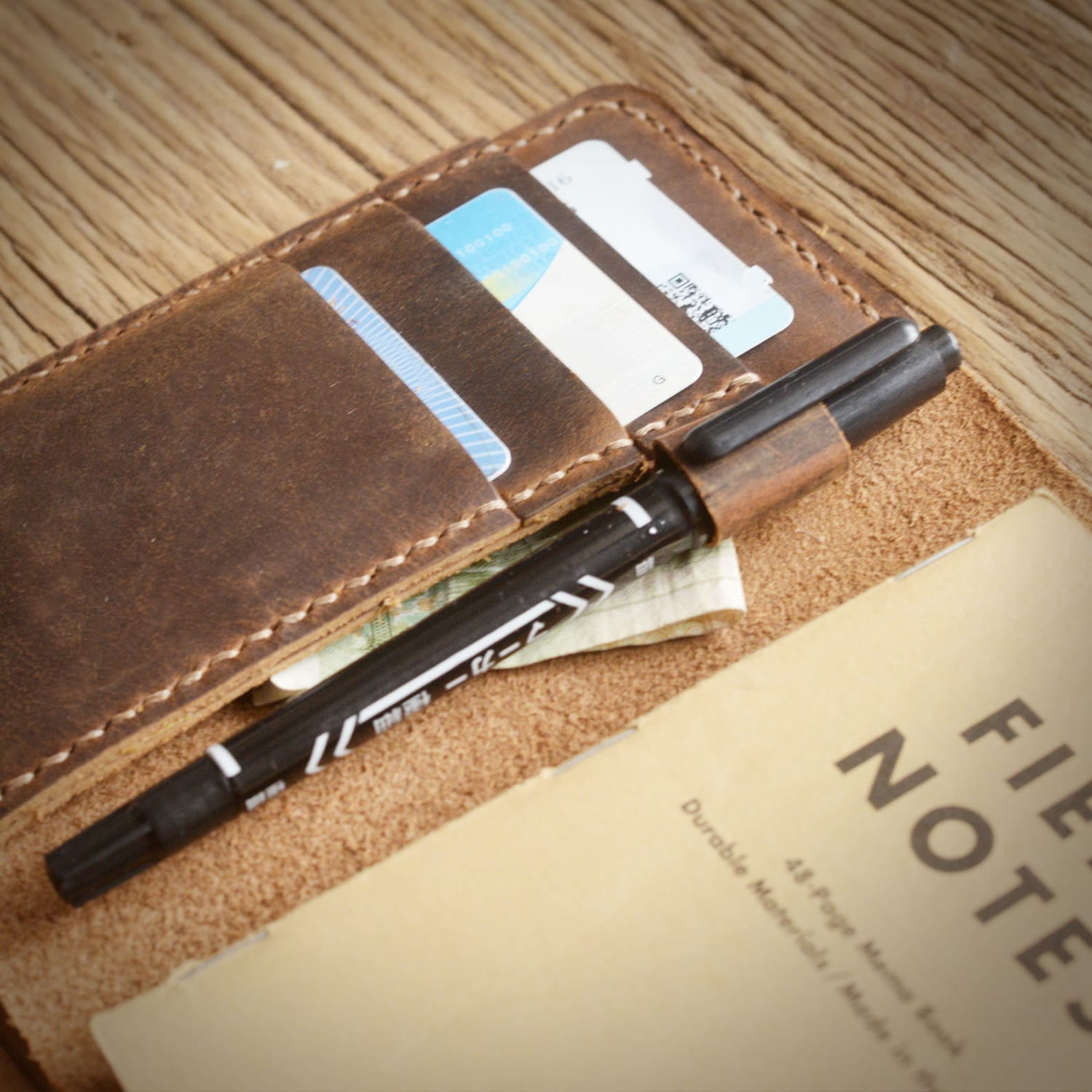 Leather Journal Cover for Field Notes / Moleskine Cahier | Etsy