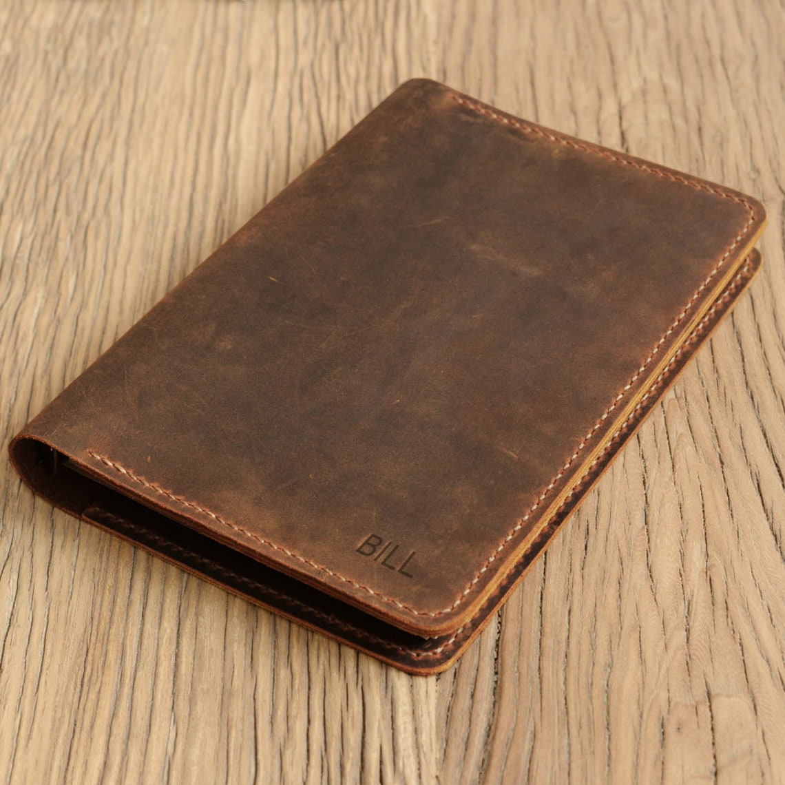 Personalized Leather Notebook Journal Refillable 5x8, Legal Pad Cover ...