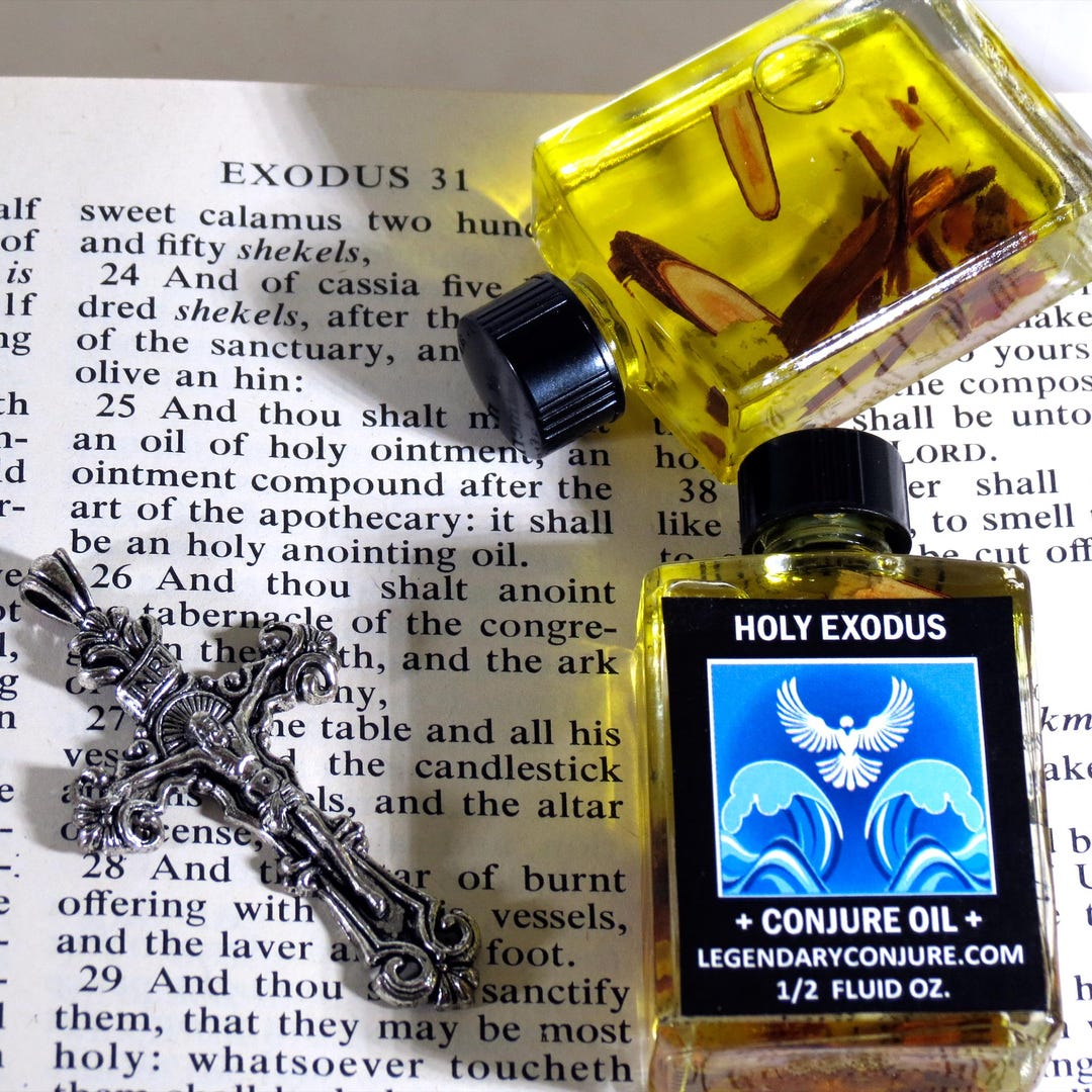 Holy Exodus Conjure Oil - Blessings - Exorcism - Protection - Hoodoo ...