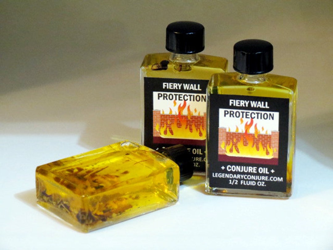 Fiery Wall of Protection Conjure Oil // .5 Oz 15 Ml - Etsy