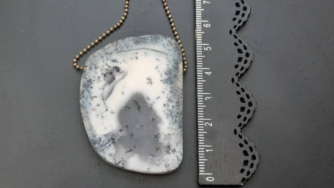 Magical Merlinite Merlinite Slice Dendritic Opal Pendant Merlinite ...