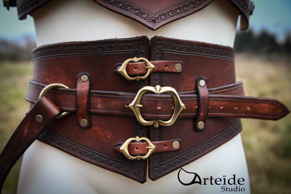 Leather Medieval Fantasy Belt - Etsy