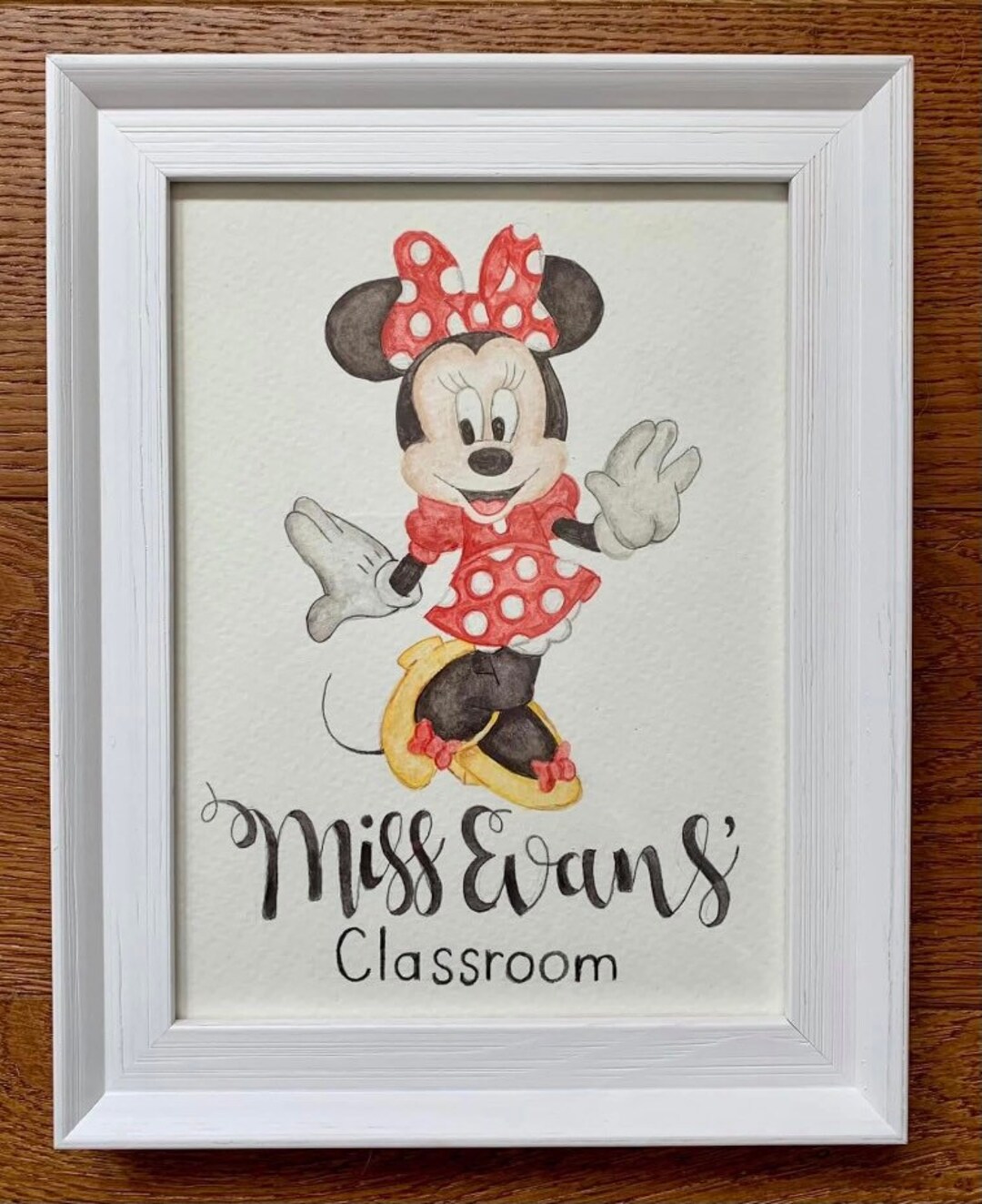 Minnie Mouse Teacher Thank You Gift Framed Print - Etsy