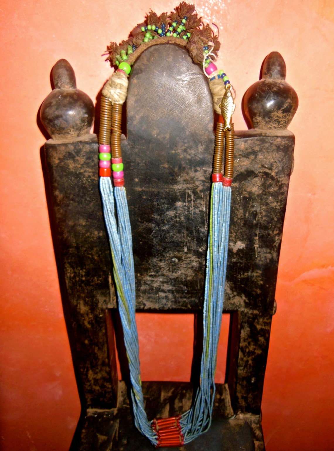 African Tribal Fulani Bead Currency Necklace Old & Spectacular ...