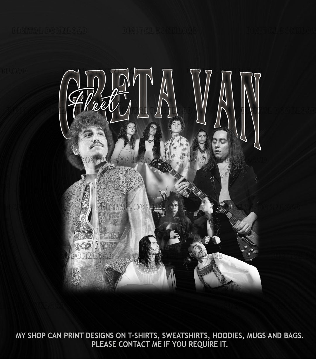 Greta Van Fleet Png, Greta Van Fleet Shirt Design, Greta Van Fleet Tour ...