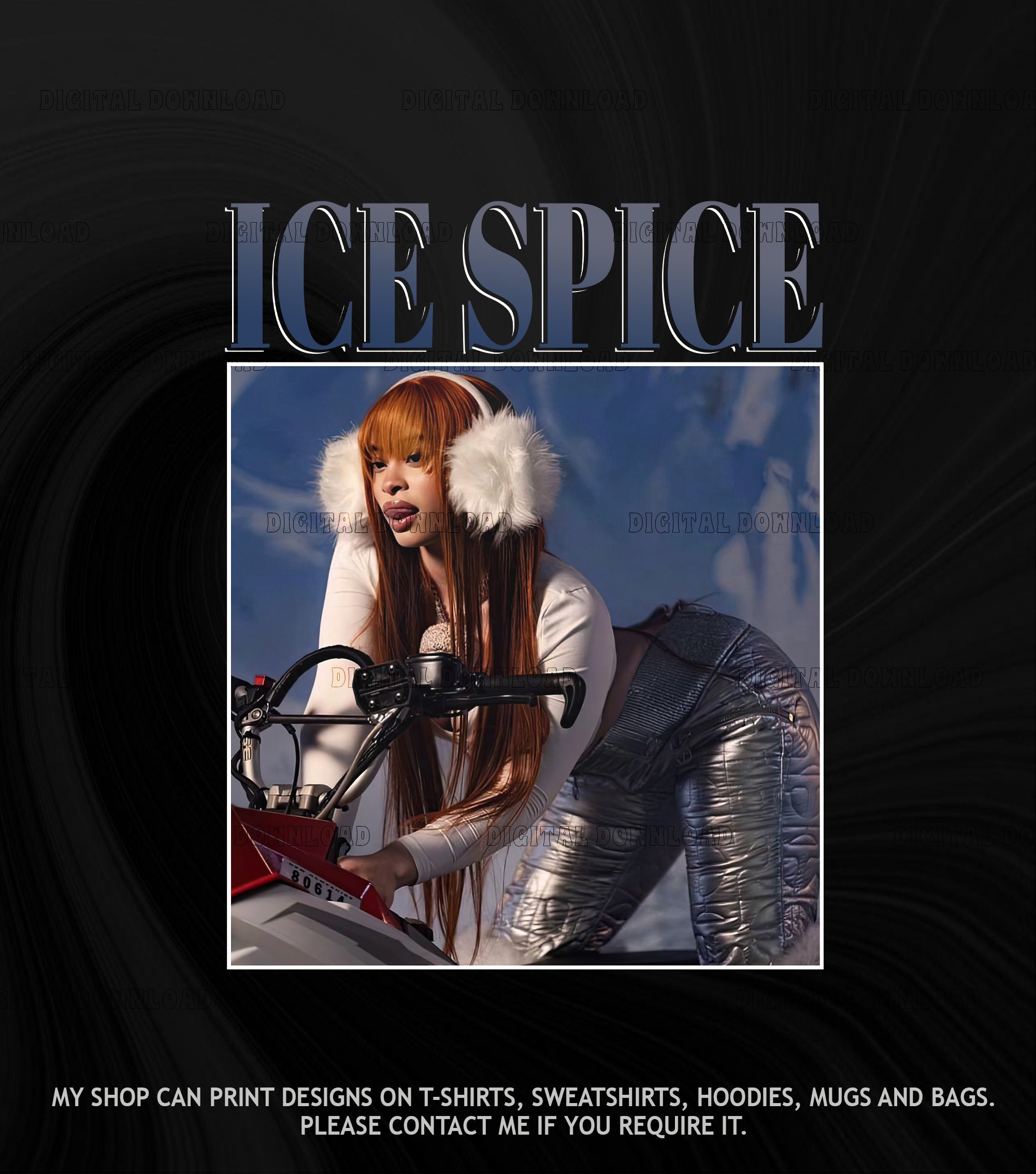 Ice Spice Png, Ice Spice T Shirt Design PNG Instant Download 300 Dpi ...