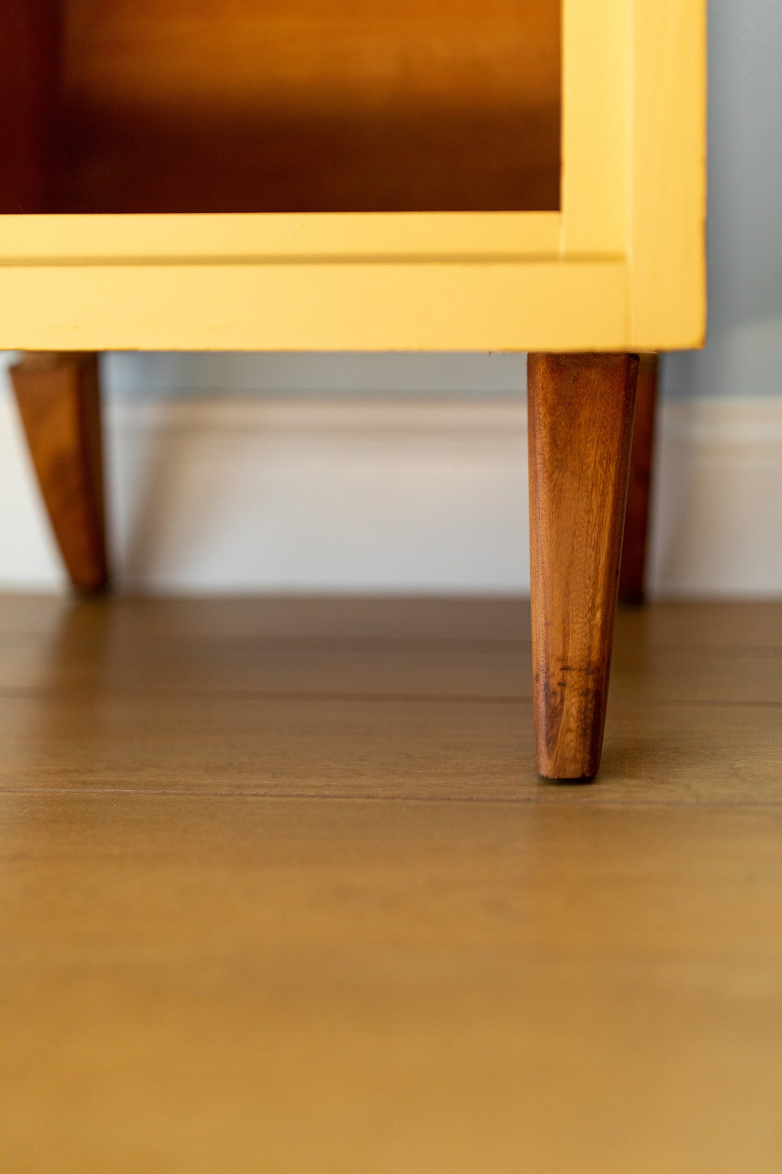 Sunny Yellow Mid Century Modern Side Table - Etsy