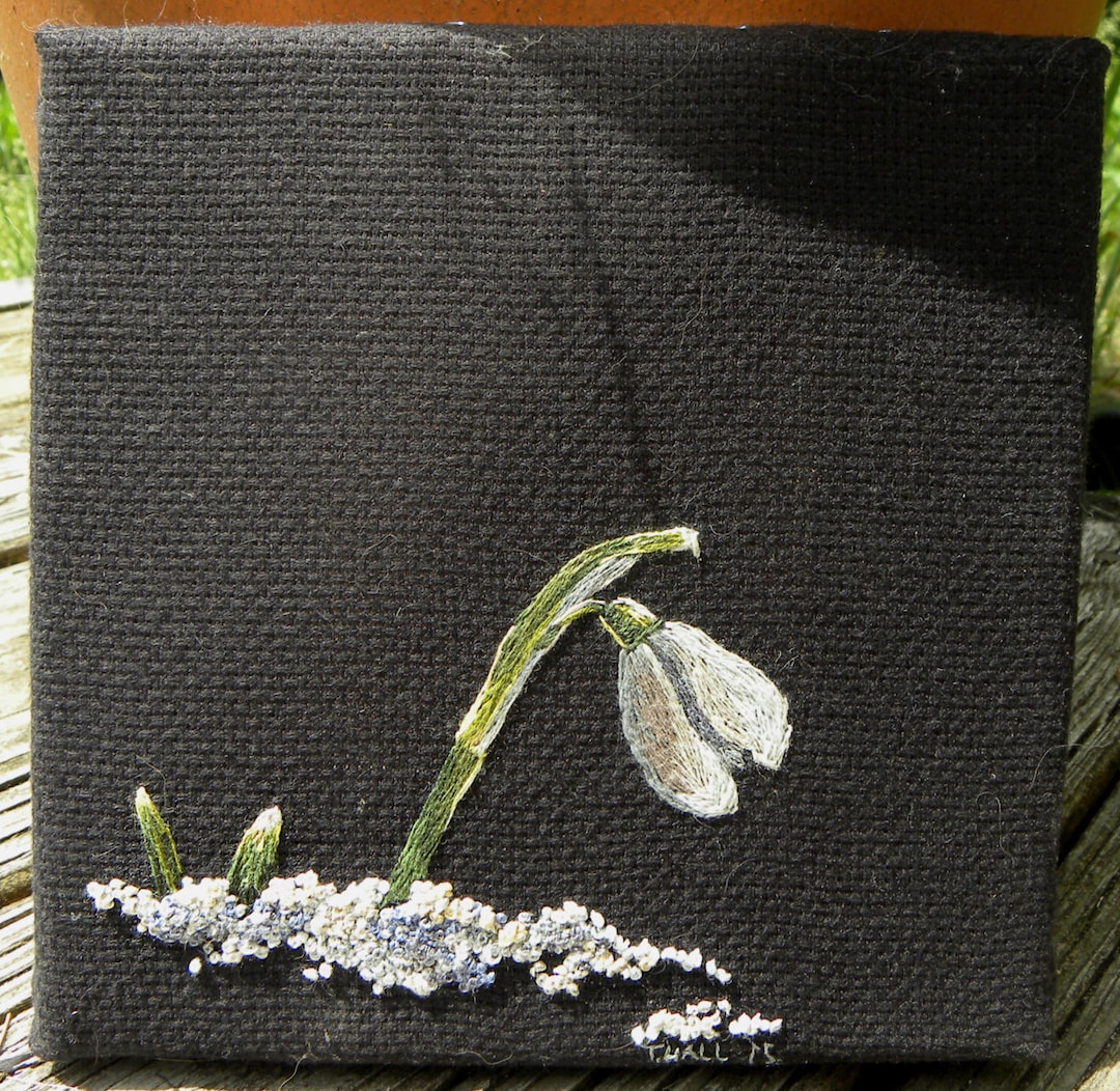 Snowdrop Embroidery - Etsy
