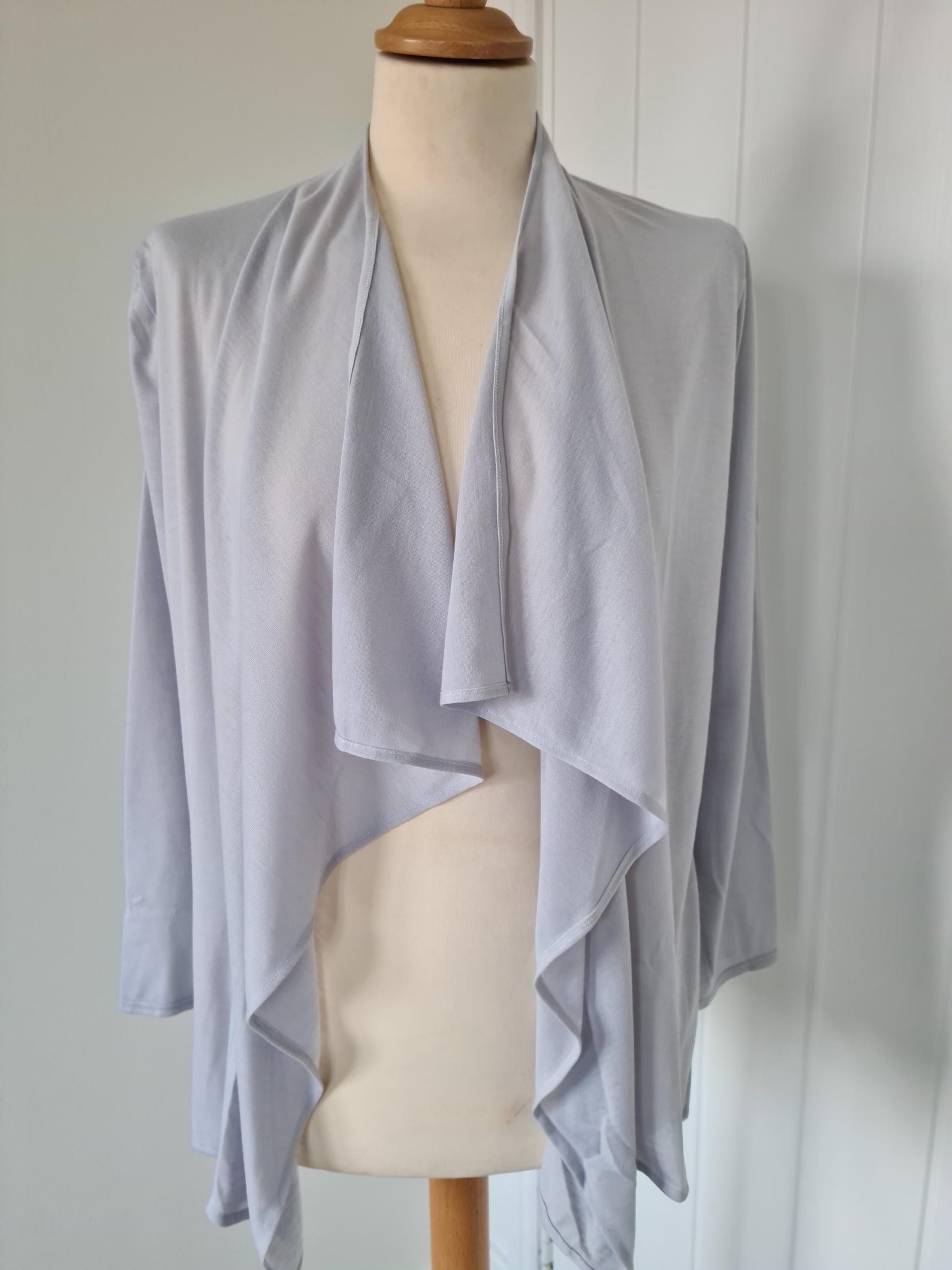 Waterfall Front Cardigan in Grey Marl - Etsy