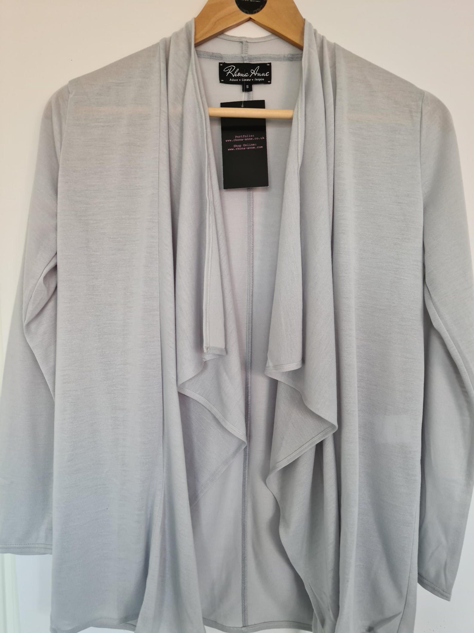 Waterfall Front Cardigan in Grey Marl - Etsy