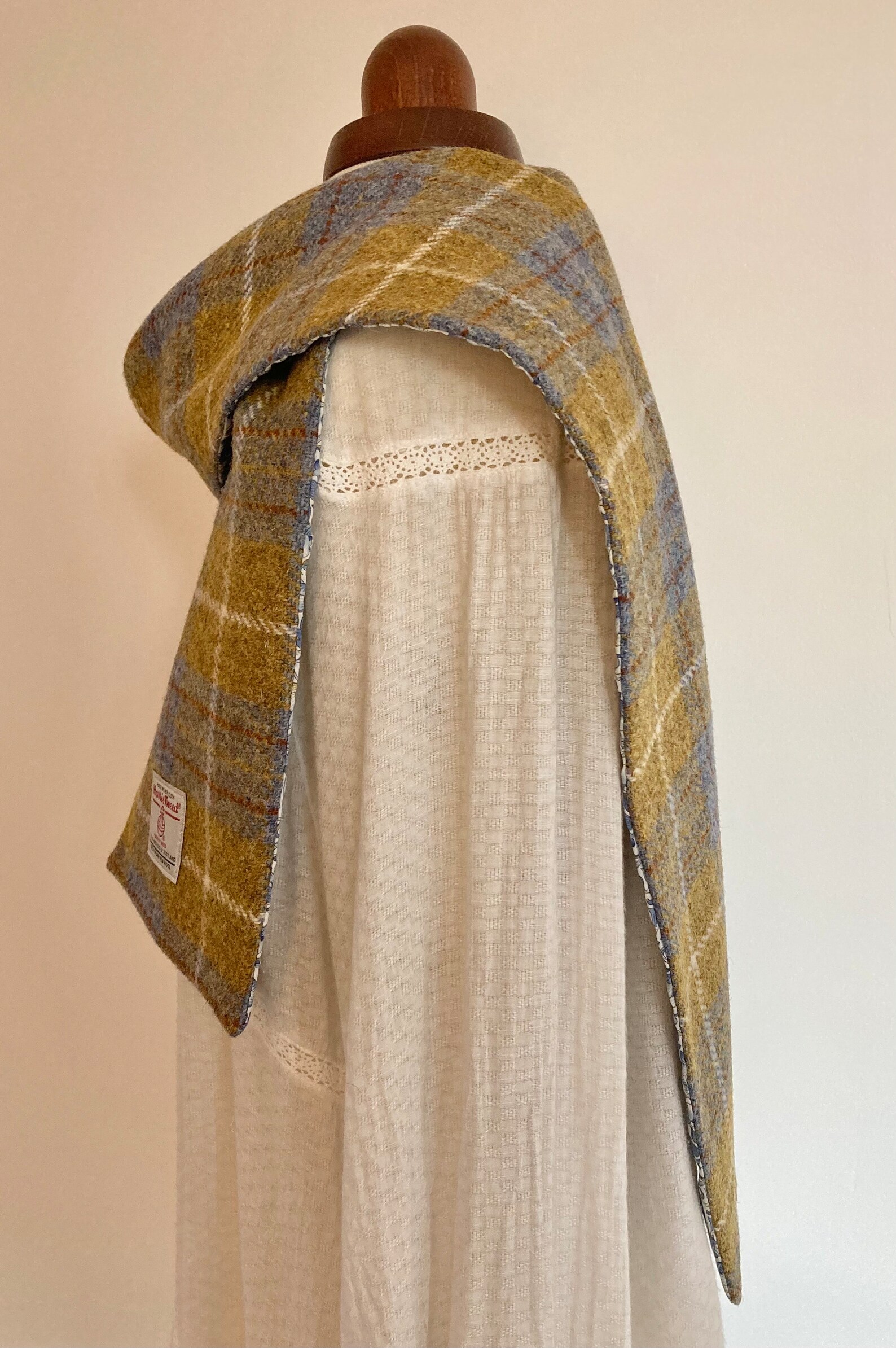 Harris Tweed/ Liberty of London Scarf, Handmade - Etsy