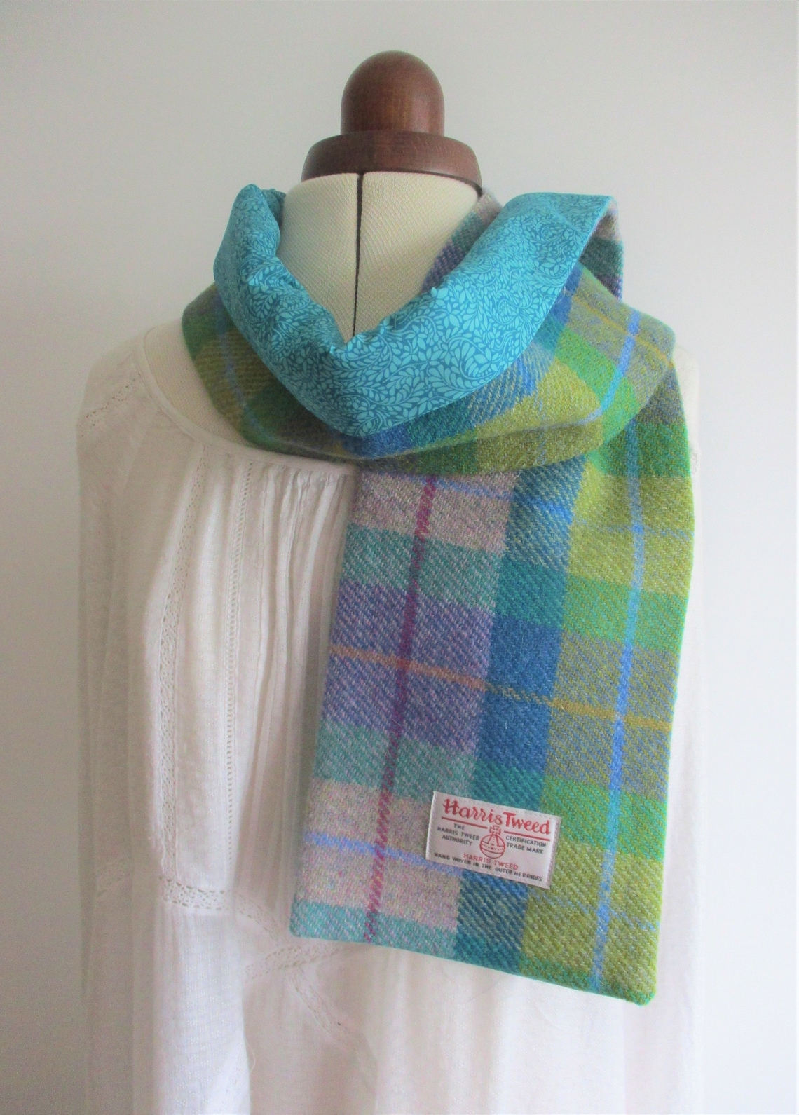 Harris Tweed/ Liberty of London Scarf, Handmade - Etsy