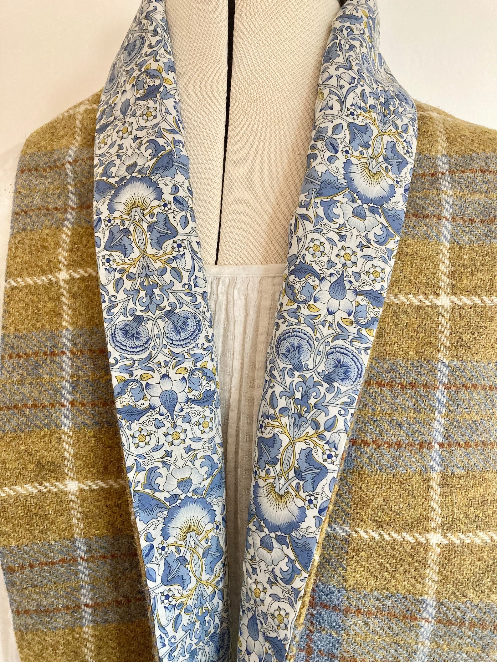 Harris Tweed/ Liberty of London Scarf, Handmade - Etsy