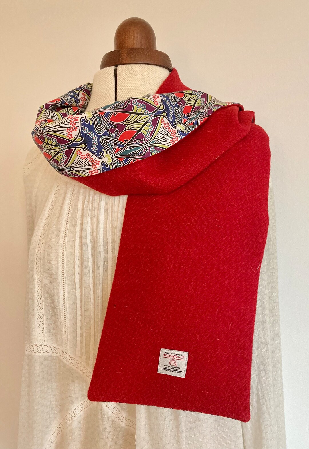 Harris Tweed, Liberty of London Fabric Scarf - Etsy