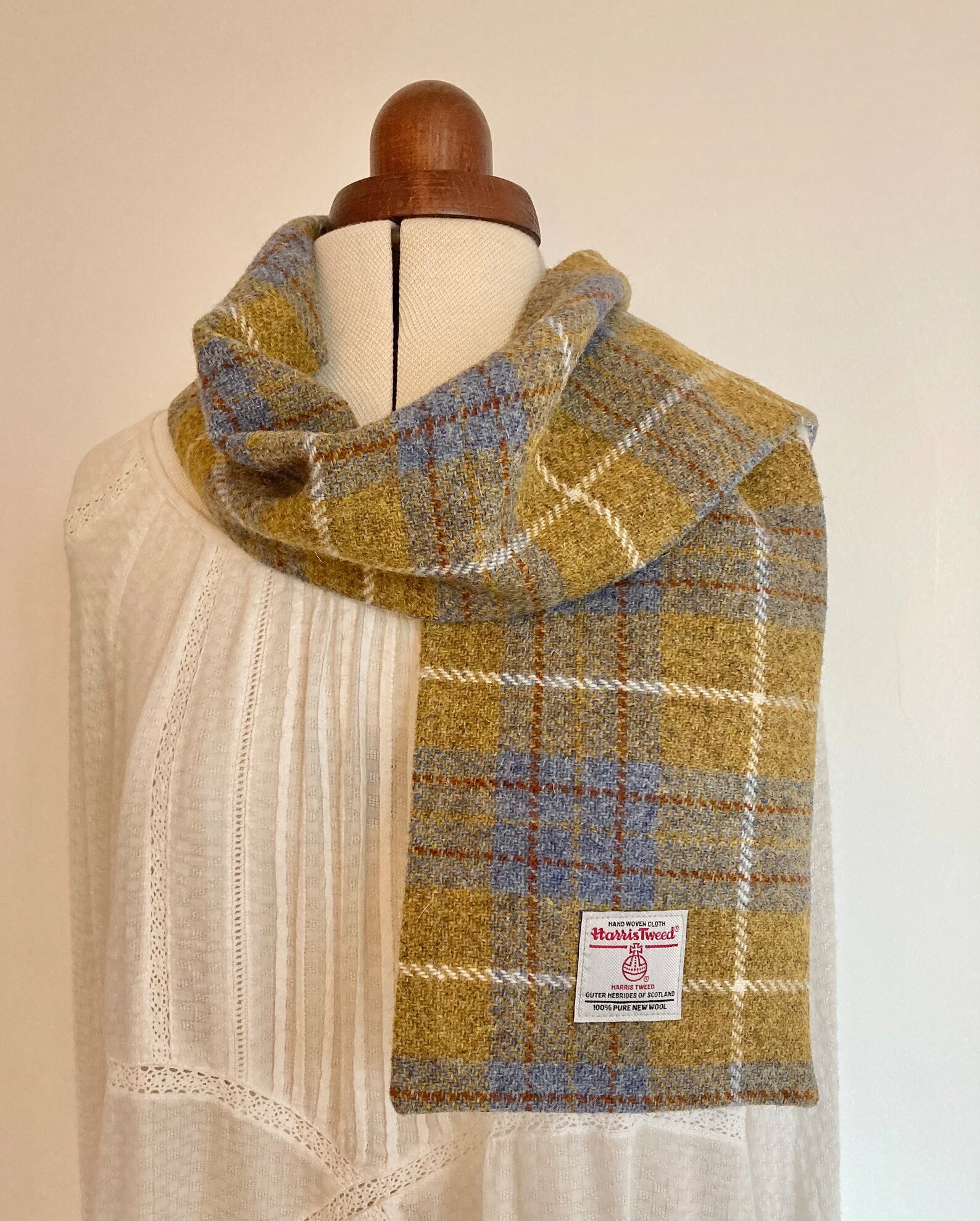 Harris Tweed/ Liberty of London Scarf, Handmade - Etsy