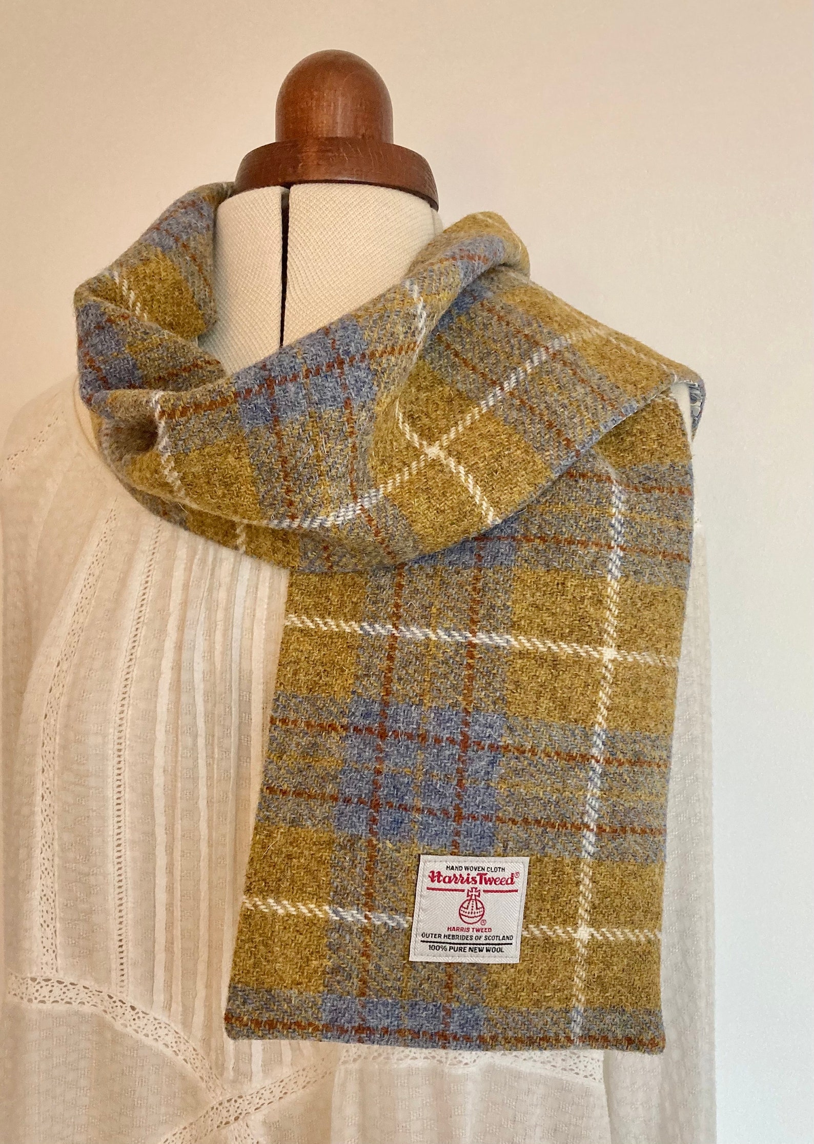 Harris Tweed/ Liberty of London Scarf, Handmade - Etsy