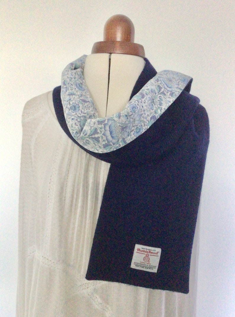 Harris Tweed/ Liberty of London Scarf, Handmade - Etsy