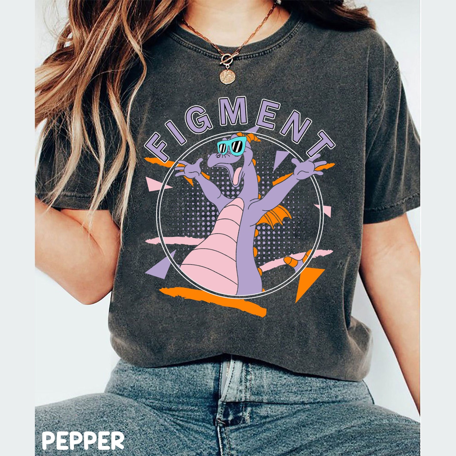 Disney Figment Retro 90's Portrait Shirt,epcot Figment Shirt,one Little ...