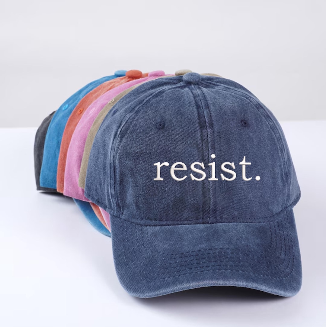 Resist Embroidered Hats , Political Protest Resist Baseball Cap ...