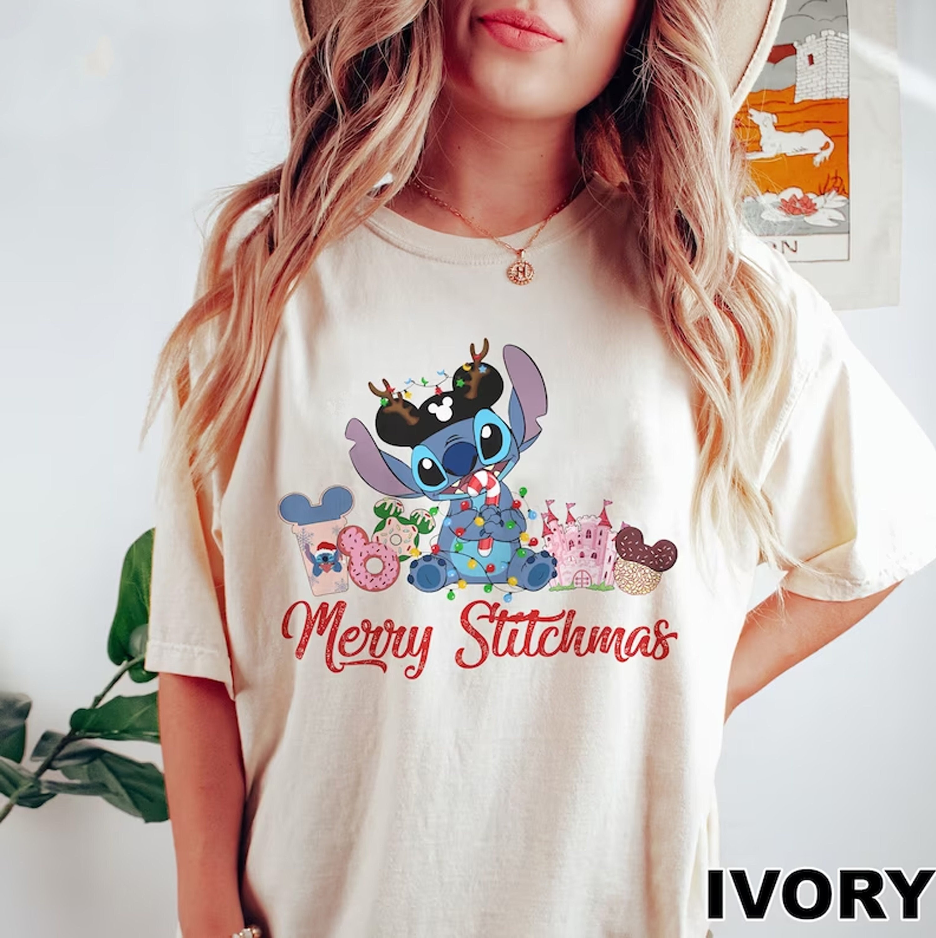 Retro Stitch Christmas Comfort Colors Shirt Disney Christmas Shirt ...