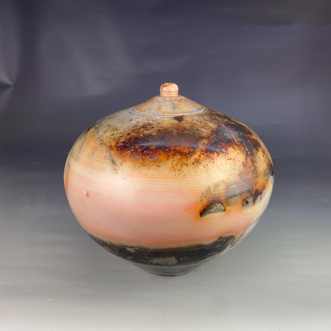 Art Ceramic Urn - Saggar Raku Ceramic - Urn for Human Ashes - Etsy