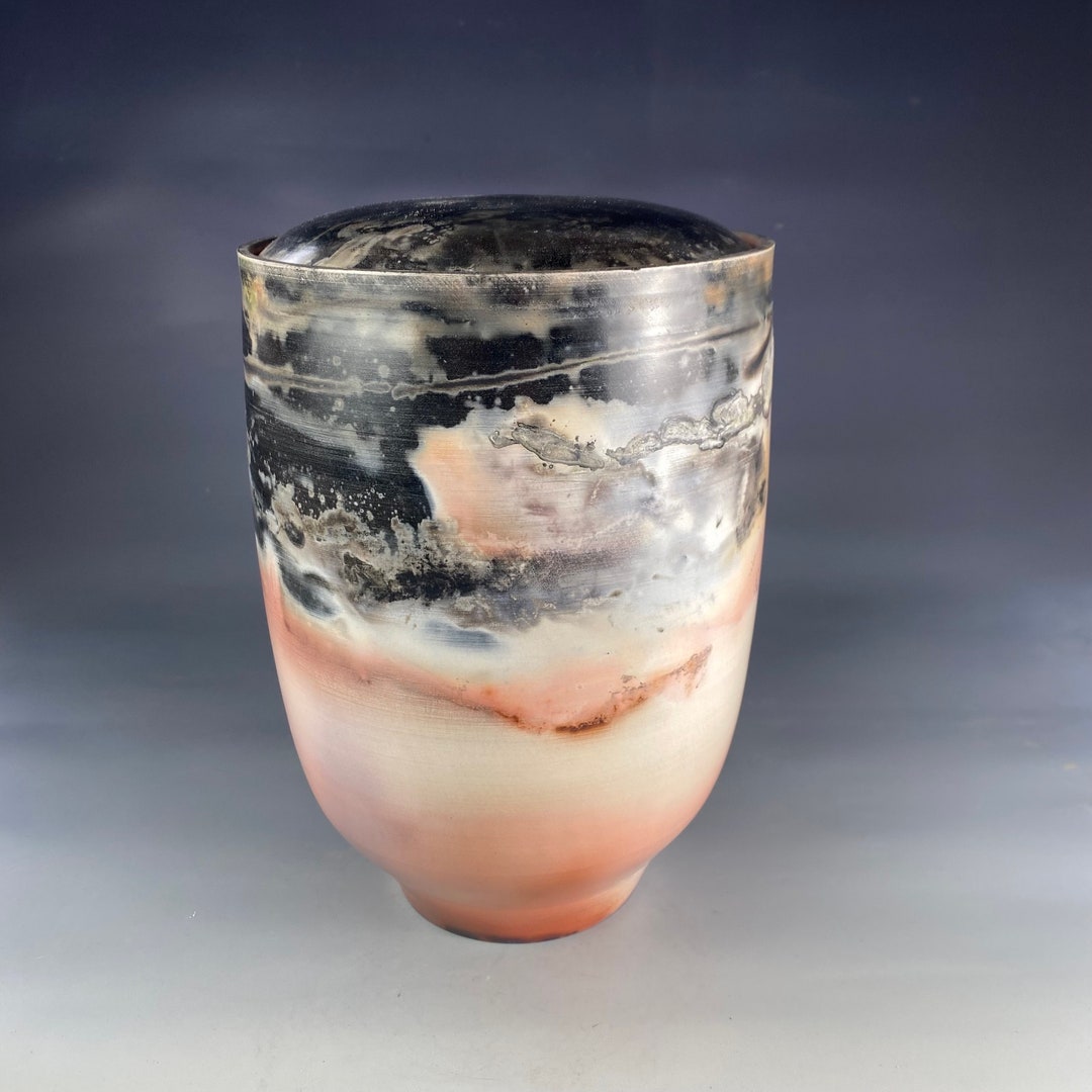 Handmade Ceramic Funeral Urn: Saggar Fired Art Urn - Etsy
