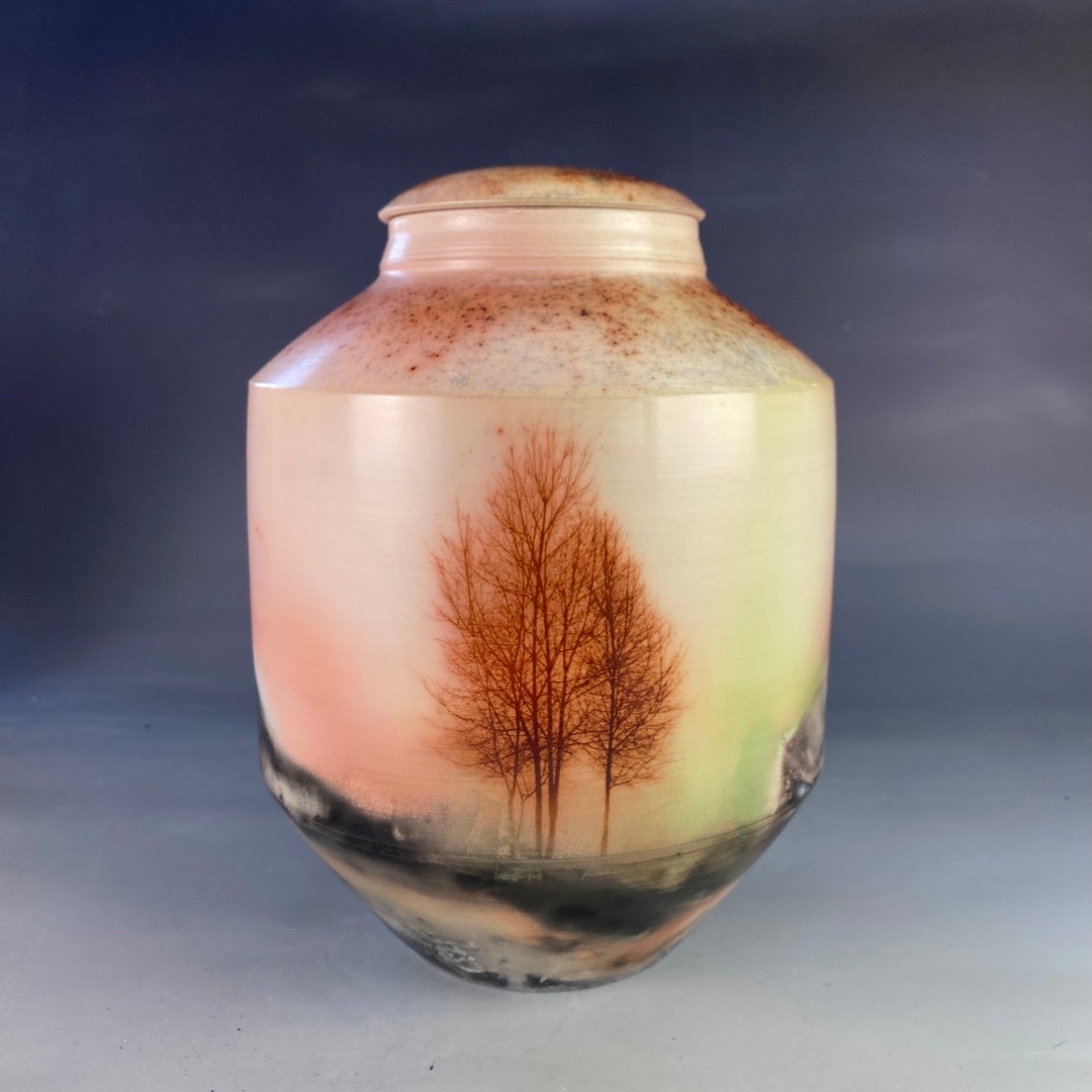 Art Ceramic Urn Urns for Human Ashes Raku Urn Unique Urn Home Decor Urn ...