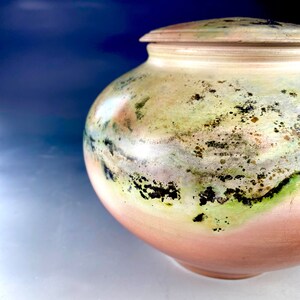 Ceramic Urn Red Green Urn Urns for Human Ashes Raku Urn Handmade Art Urn - Etsy