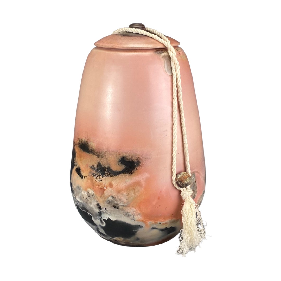 Urn Human Urn - Funeral Urn - Art Urn for Ashes - Handmade Urn - Raku ...