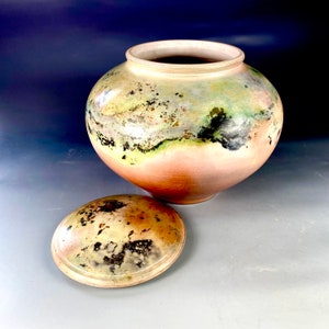 Ceramic Urn Red Green Urn Urns for Human Ashes Raku Urn Handmade Art Urn - Etsy