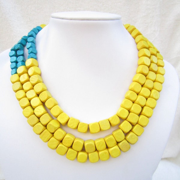 Yellow Necklace - Etsy