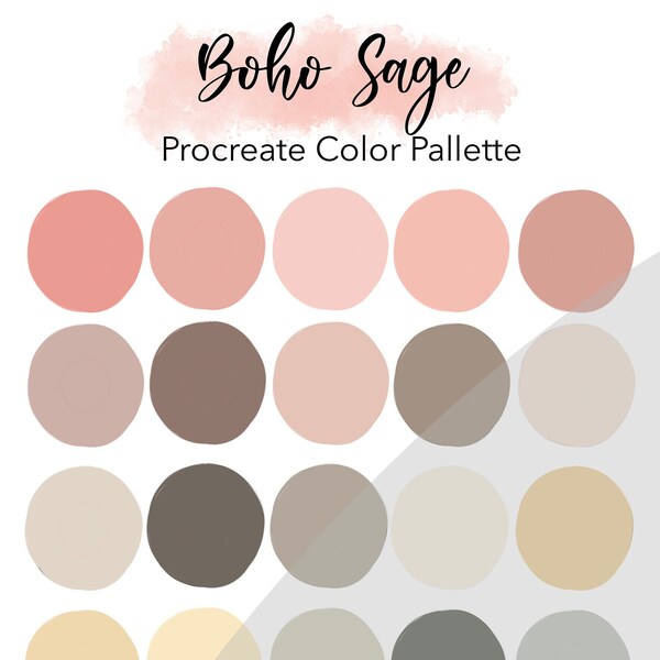 Abstract Boho Color Palette - Etsy