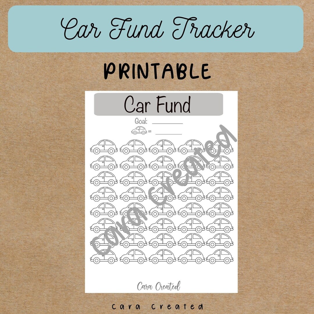 Car Fund Savings Tracker, Printable, Debt Snowball, Debt Tracker ...