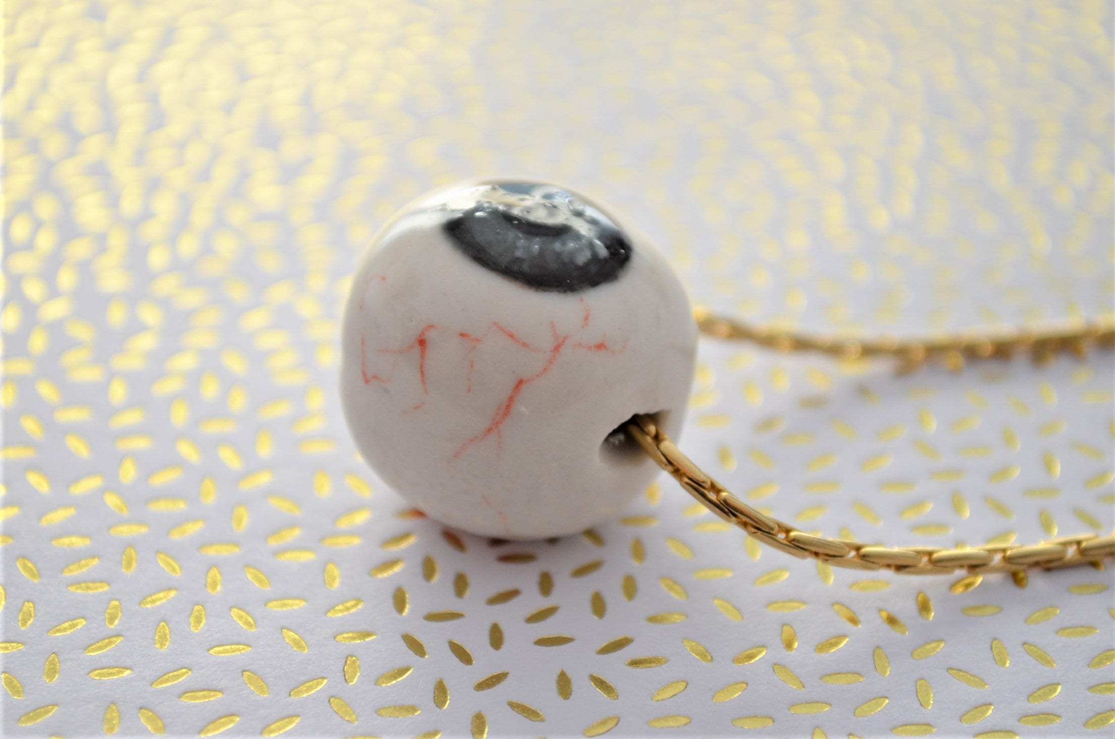 Very Realistic Handmade Porcelain Eye Necklace Ceramic Eye - Etsy