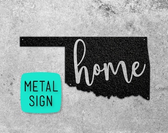 Oklahoma Metal State Sign - Etsy
