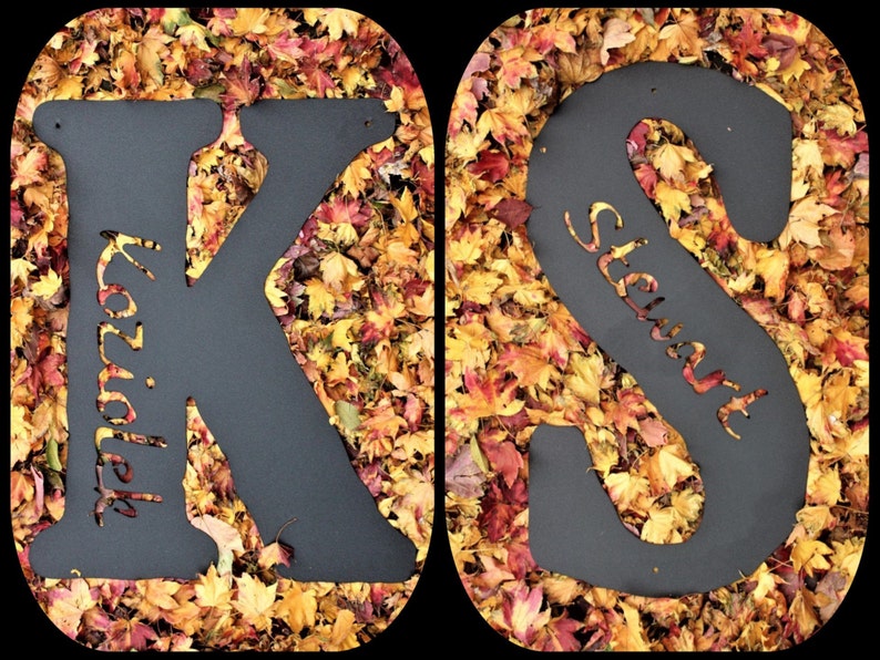 Personalized Rustic Metal Letters Metal Nursery Decor RN | Etsy