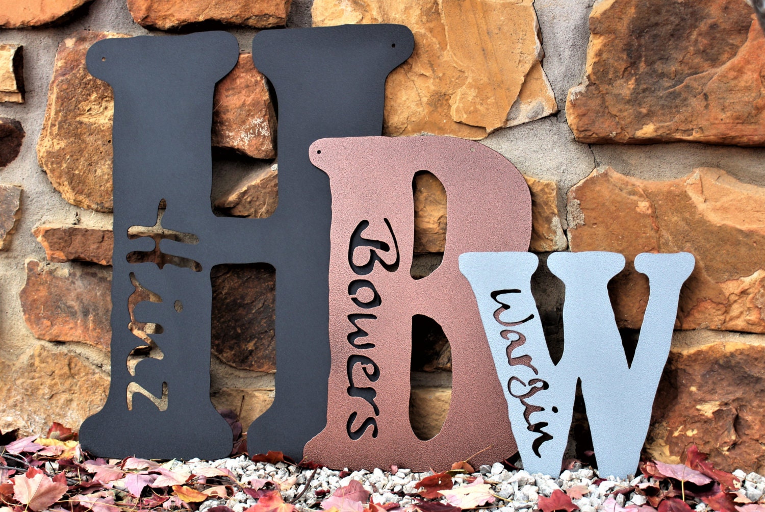 Rustic Metal Letter Decor custom Metal Sign Personalized | Etsy