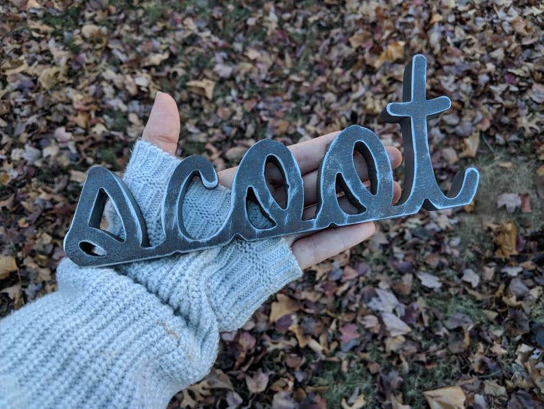 Custom Metal Sign: Thick Stand Alone Personalized Metal Name - Etsy