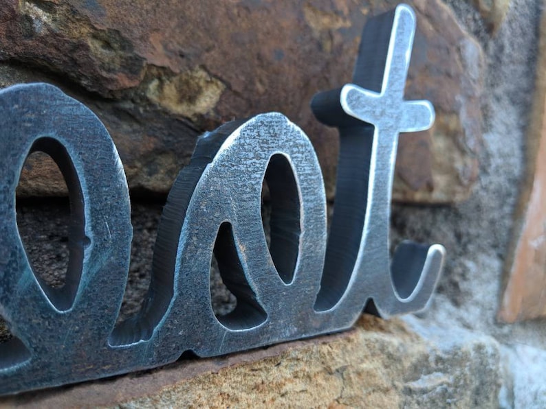 Custom Metal Sign: Thick Stand Alone Personalized Metal Name - Etsy