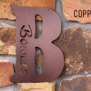 Rustic Metal Letter Decor -custom Metal Sign- Personalized Metal ...