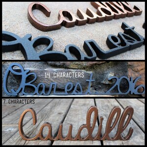 Custom Metal Sign: Thick Stand Alone Personalized Metal Name, Phrase ...