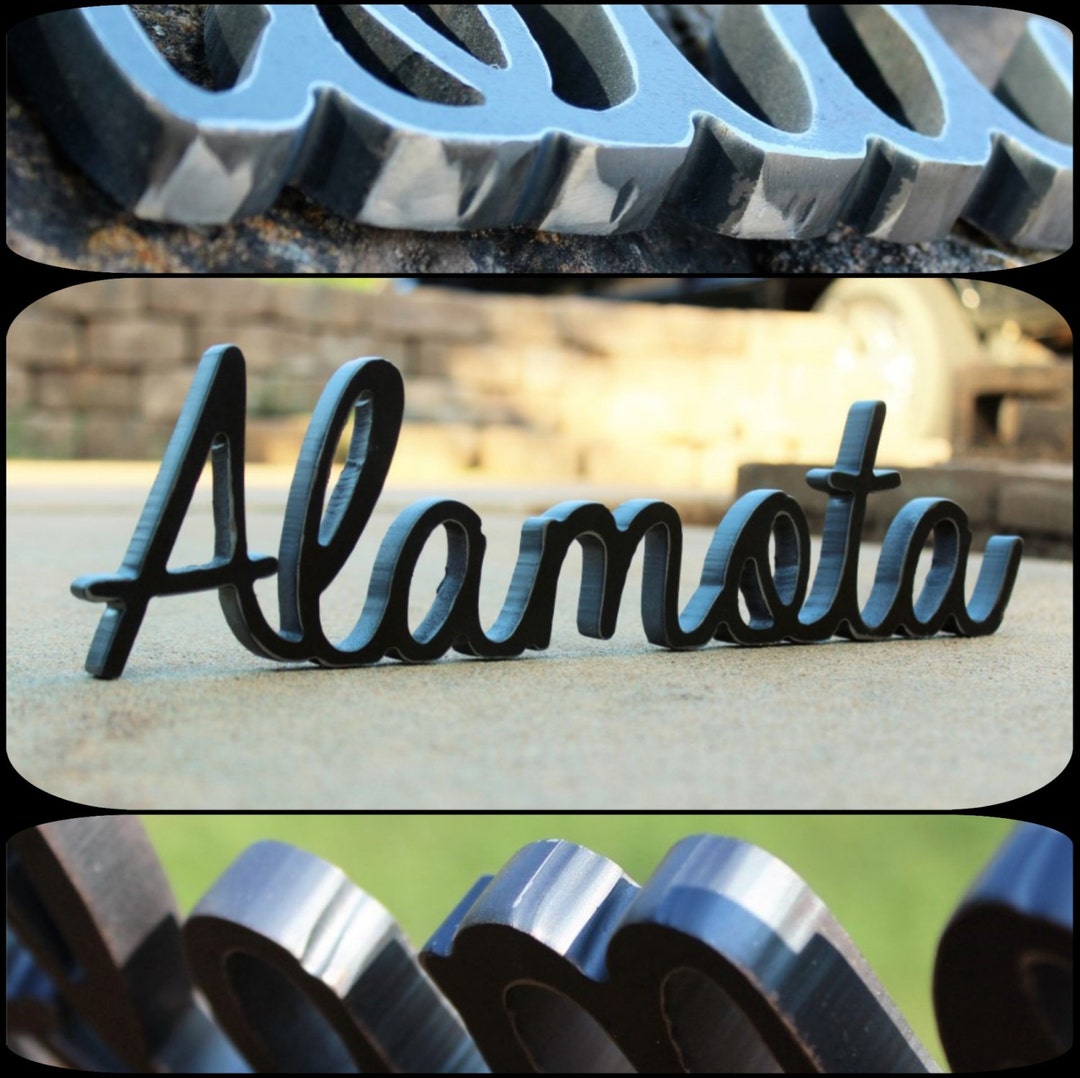 Custom Metal Sign: Thick Stand Alone Personalized Metal Name, Phrase ...