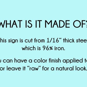 Metal Oklahoma Home Sign / 11th Steel Anniversary Gift / 6th Iron ...