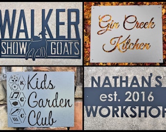 Custom metal sign | Etsy